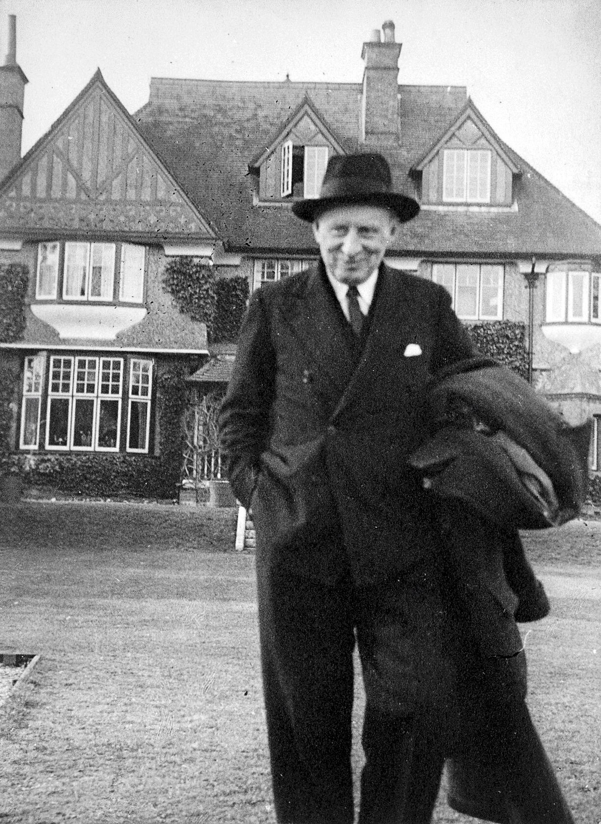 Charles M. Wilson outside house, circa 1939 | Wellcome Collection