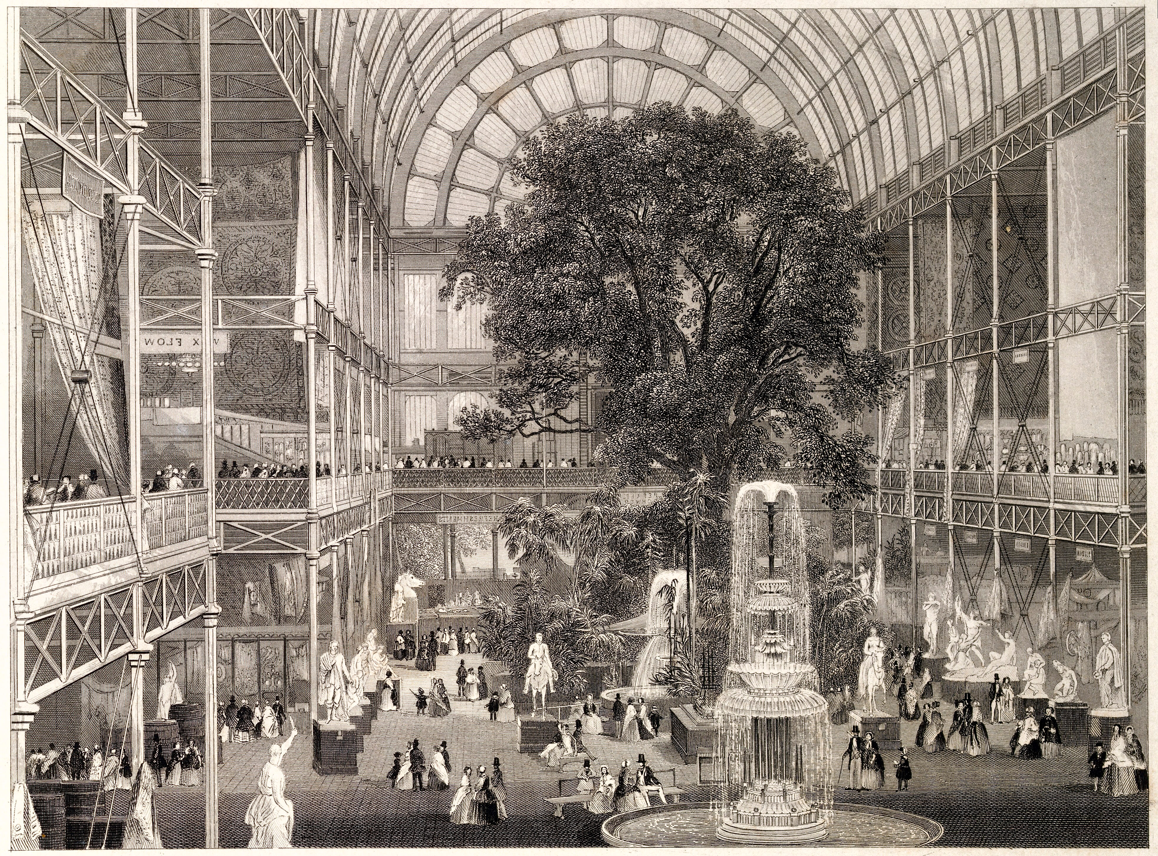The Great Exhibition in the Crystal Palace, Hyde Park, London: the ...