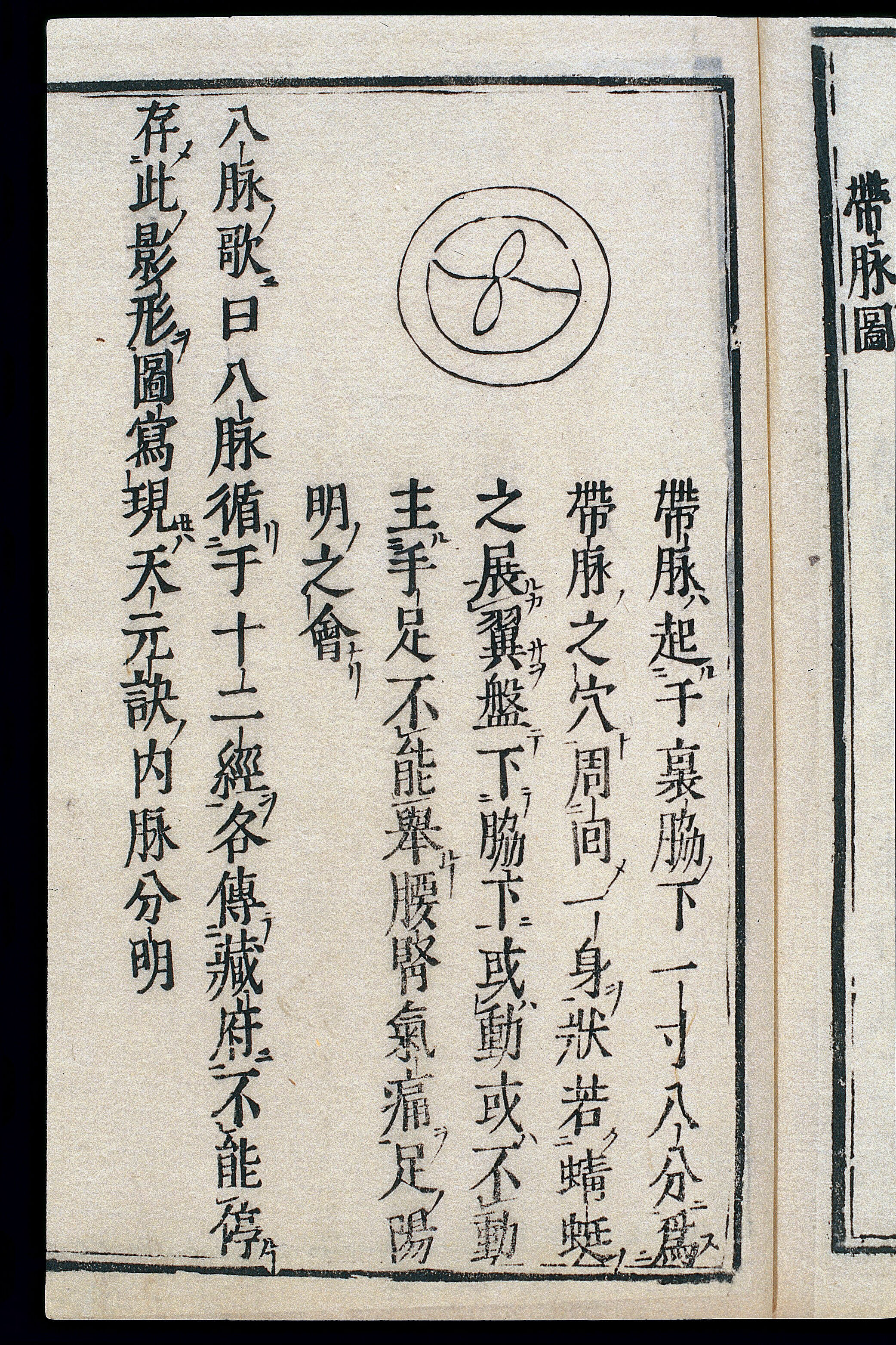 Chinese/Japanese Pulse Image chart: Belt Vessel | Wellcome Collection