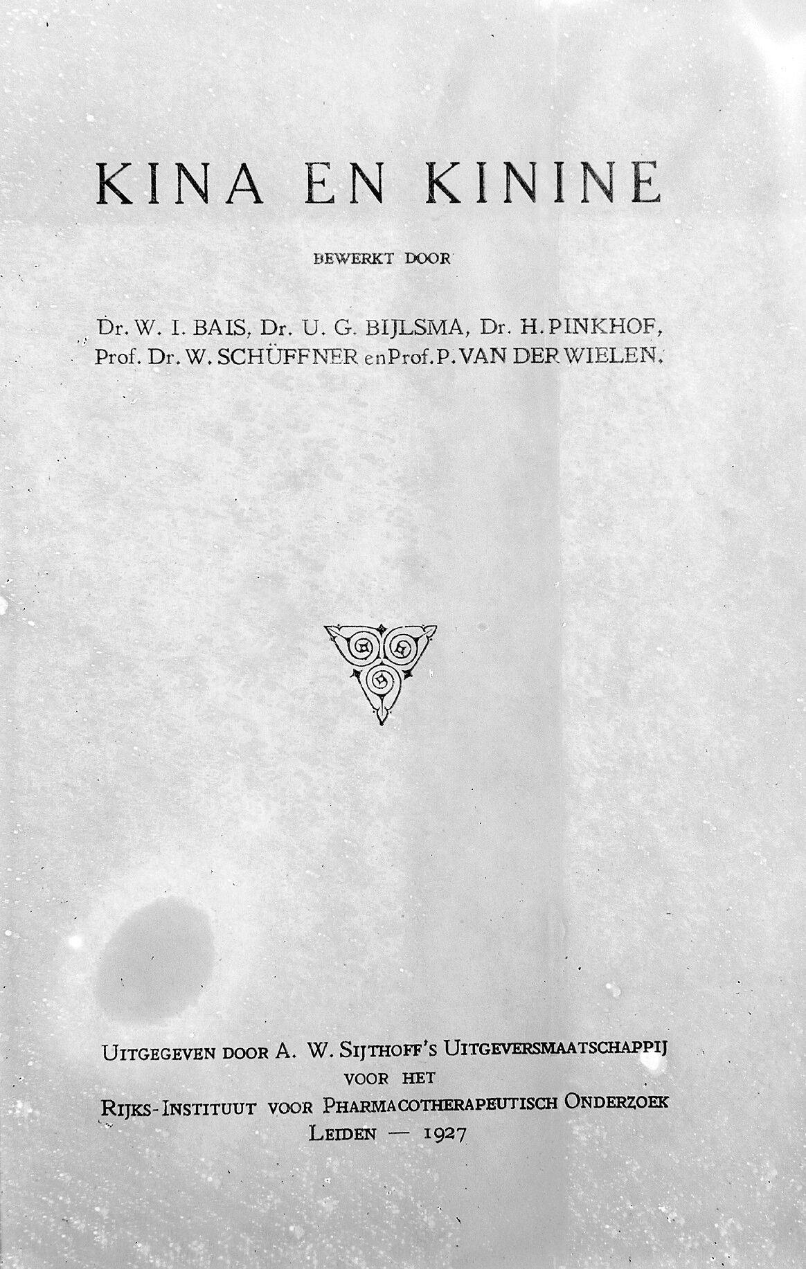 M0001800: Reproduction of the title page from the pamphlet Kina en ...