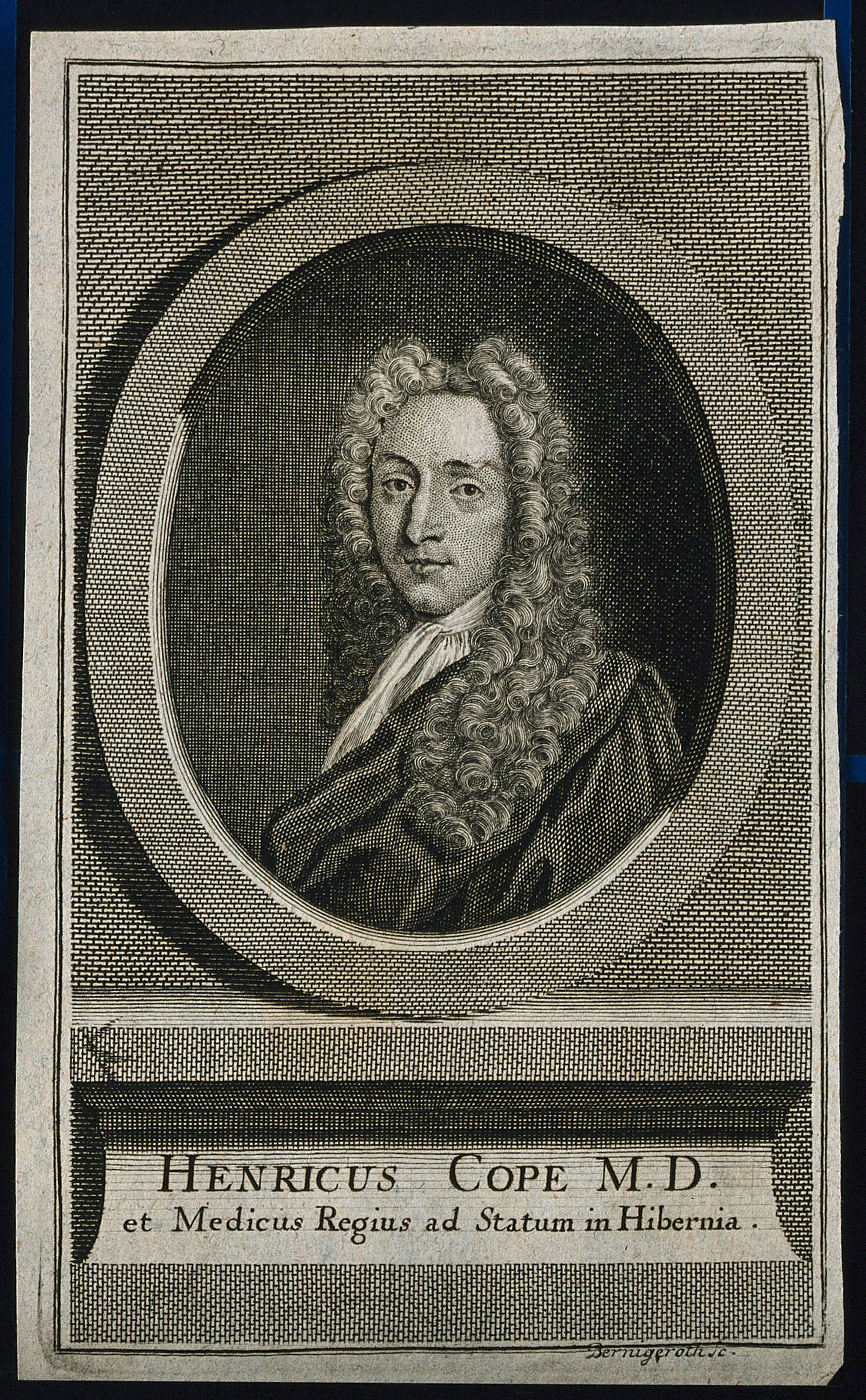Henry Cope. Line engraving by Bernigeroth. | Wellcome Collection
