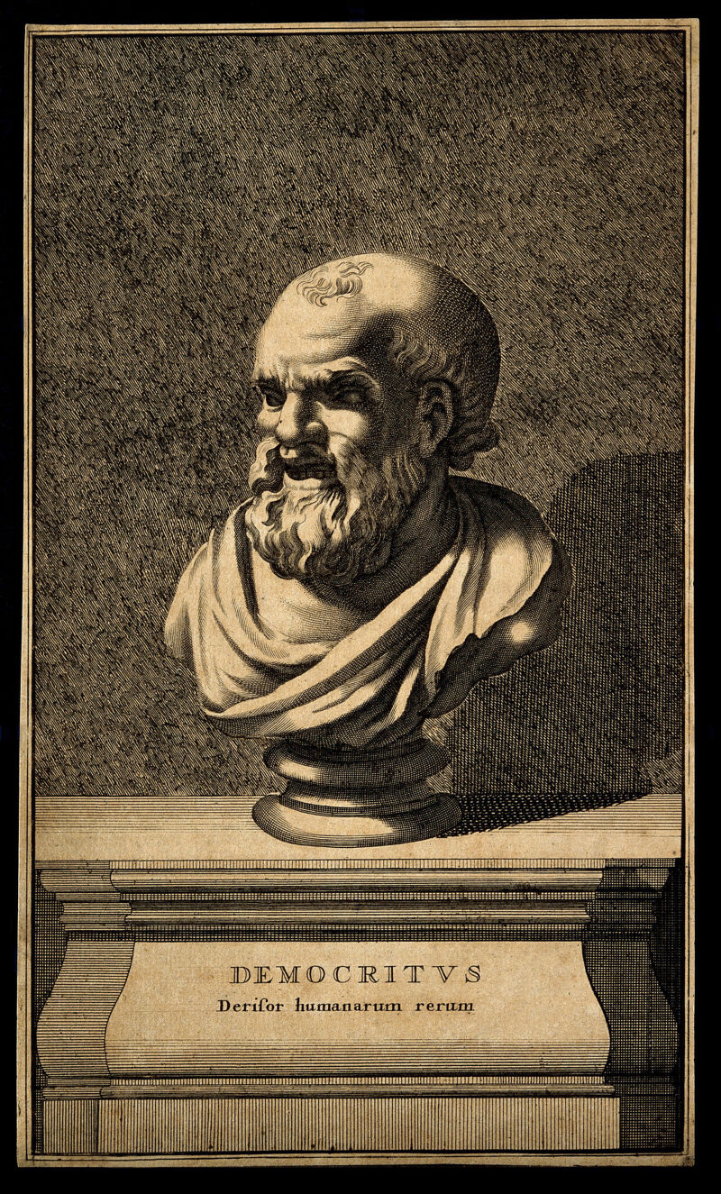 Democritus. Line engraving. | Wellcome Collection