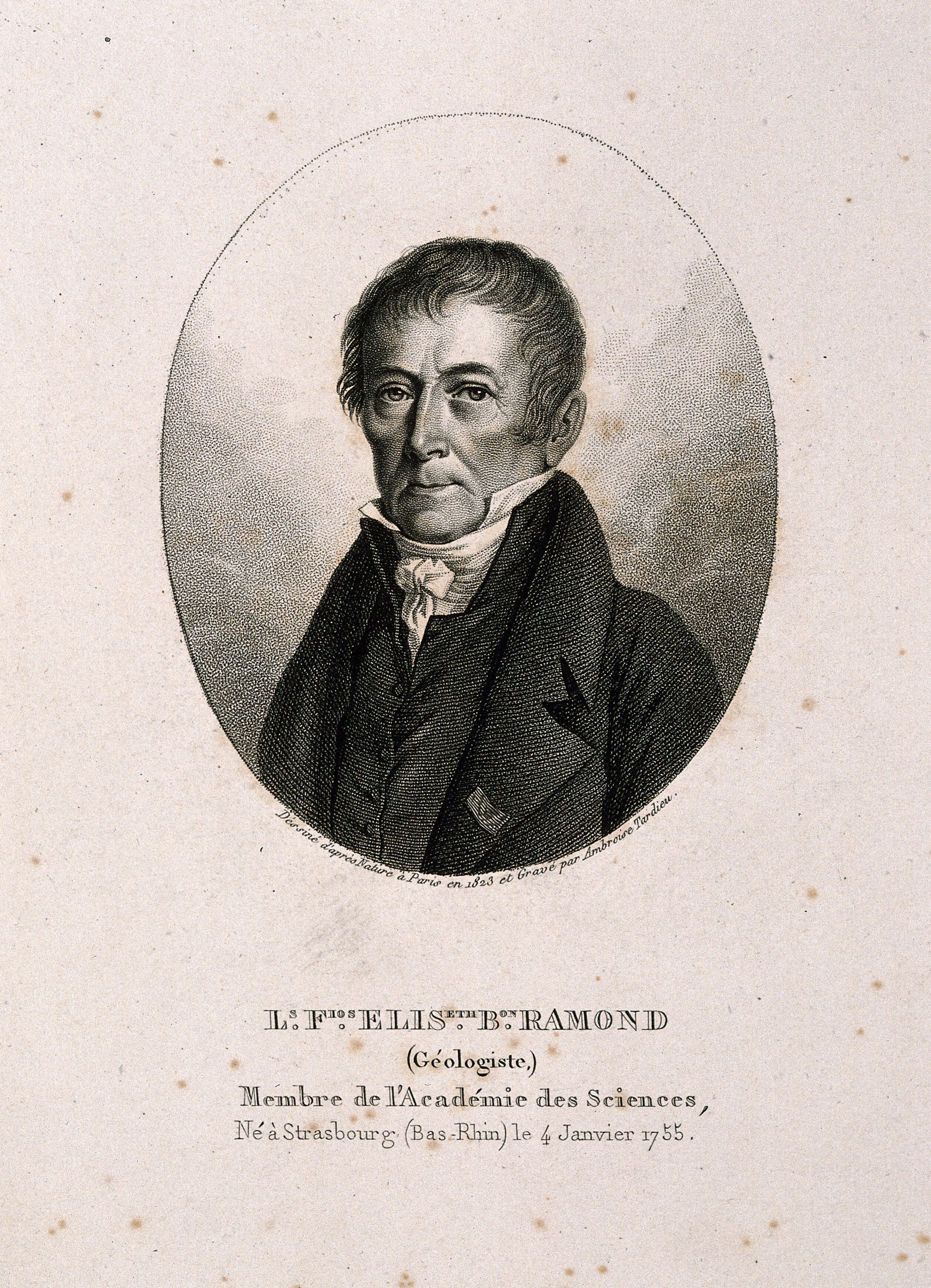Louis-François Elisabeth, Baron Ramond de Carbonnières. Stipple ...