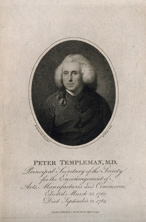 Peter Templeman. Stipple engraving by W. Evans, 1799, after R. Cosway ...