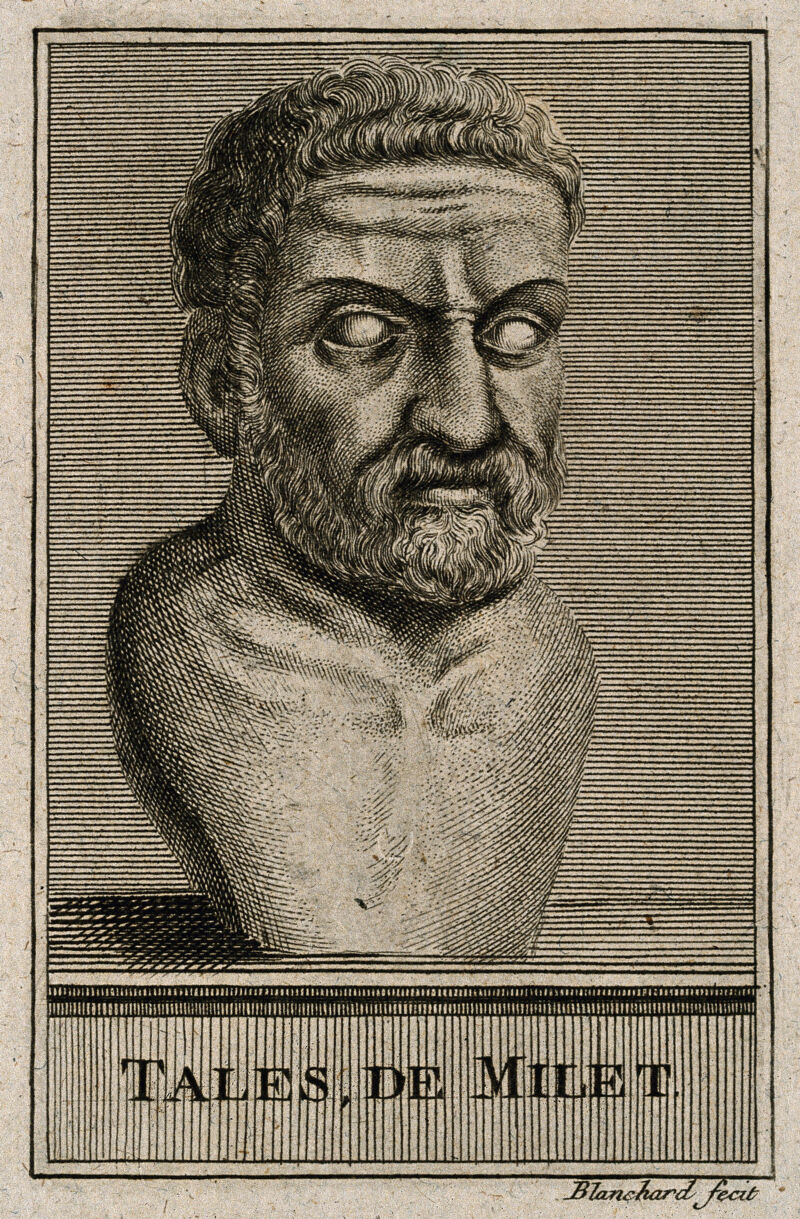 Thales of Miletus. Line engraving by Blanchard. | Wellcome Collection