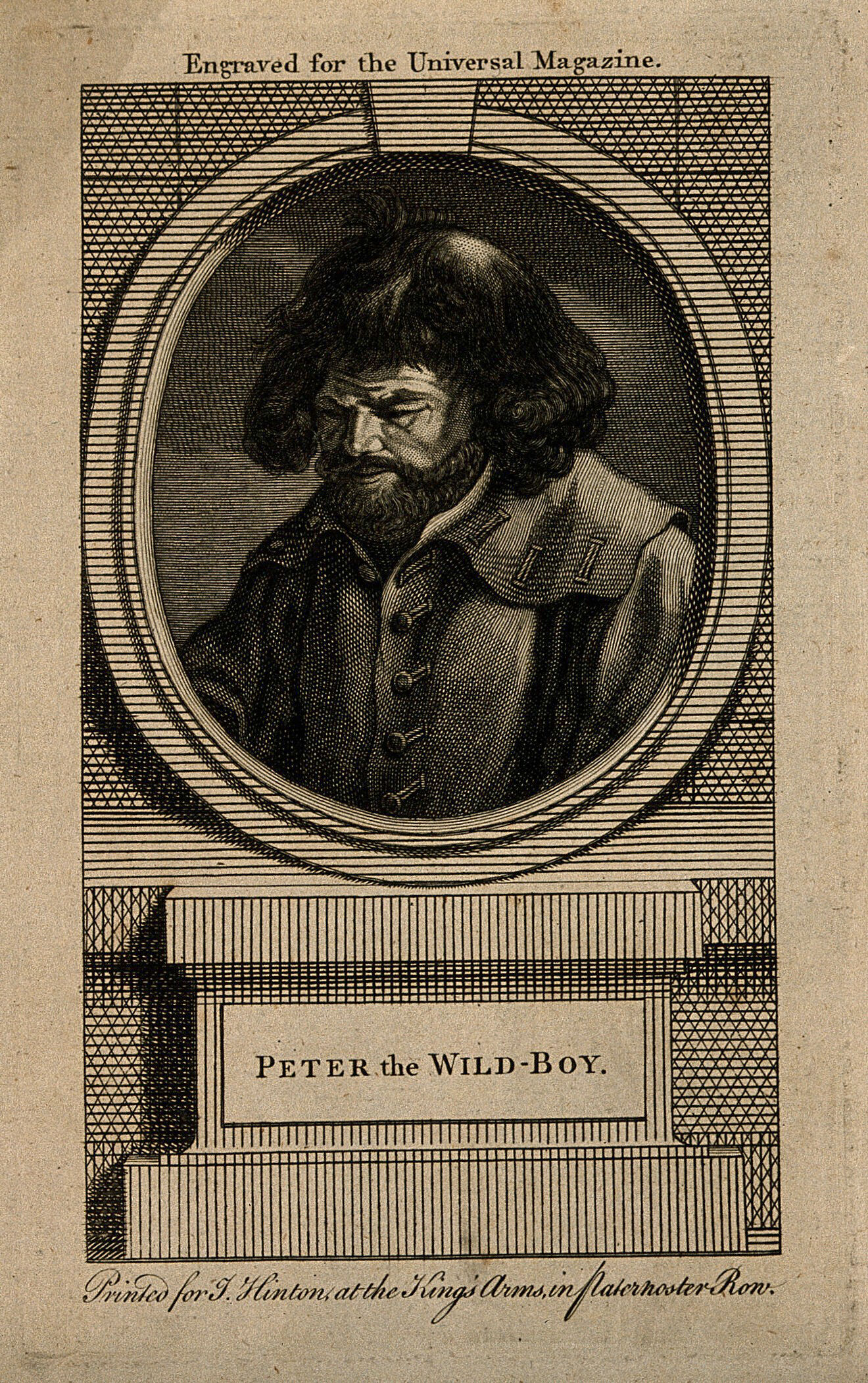 Peter, the wild boy. Line engraving. | Wellcome Collection
