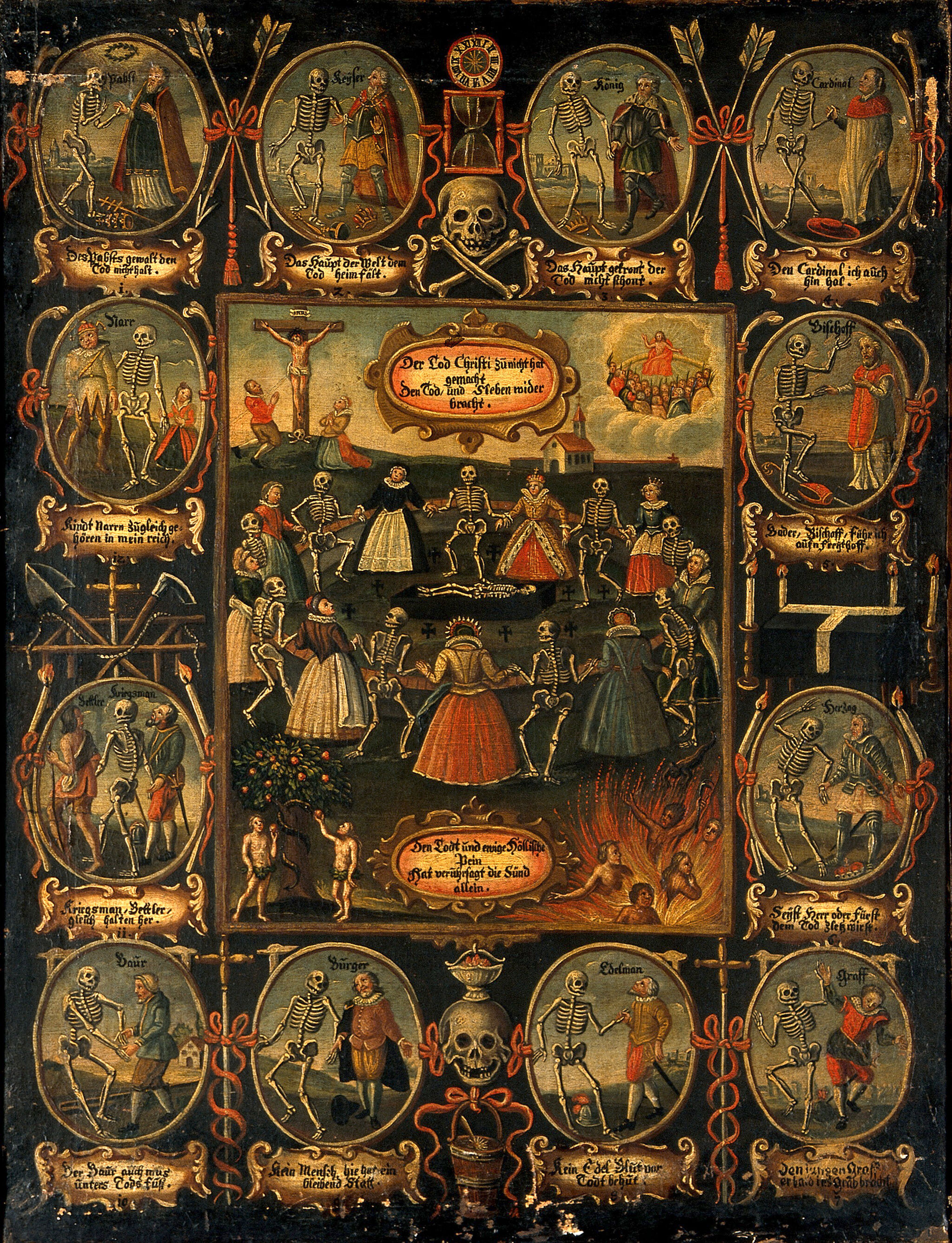 The dance of death. Oil painting. | Wellcome Collection