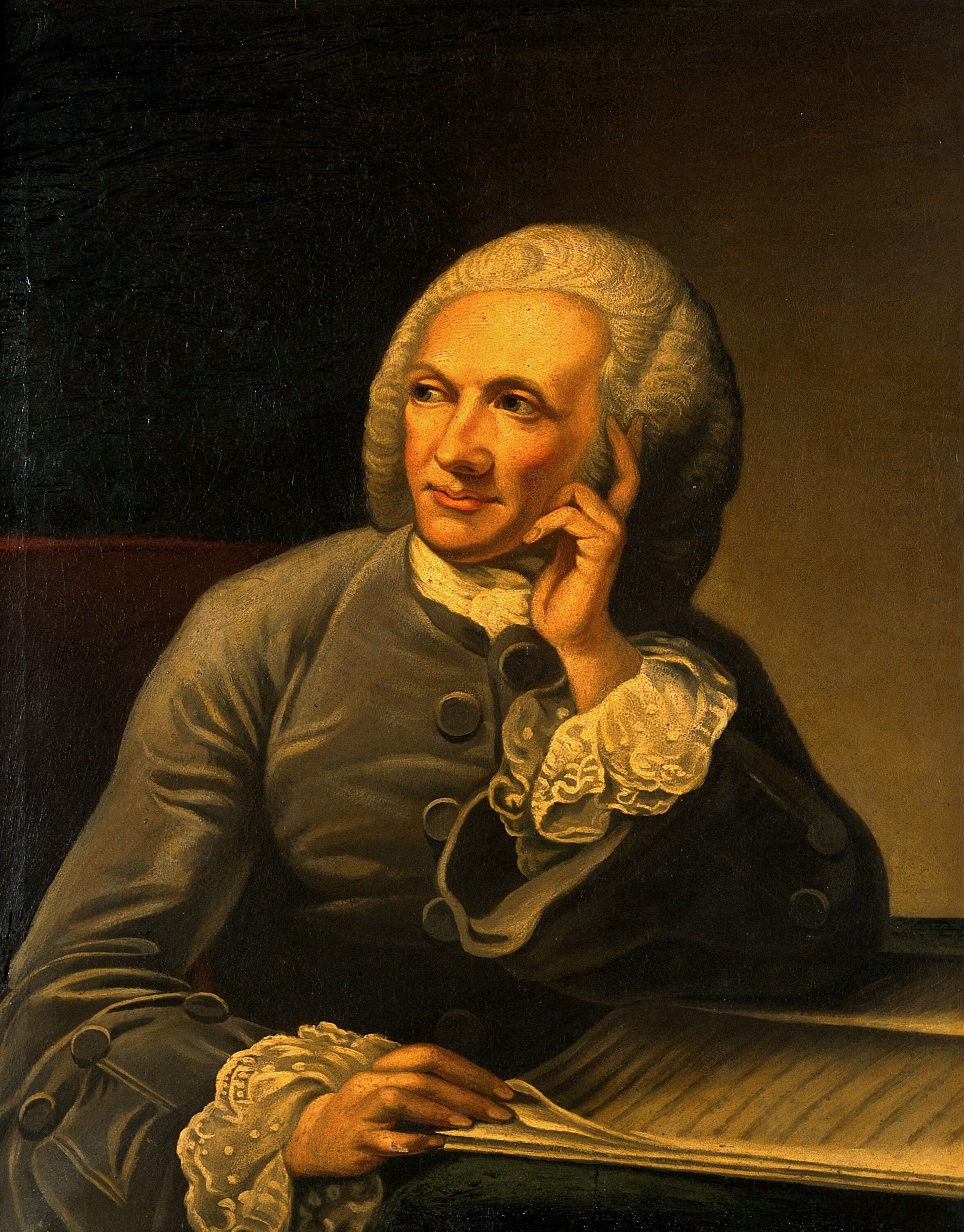 William Hunter. Oil painting after R.E. Pine. | Wellcome Collection