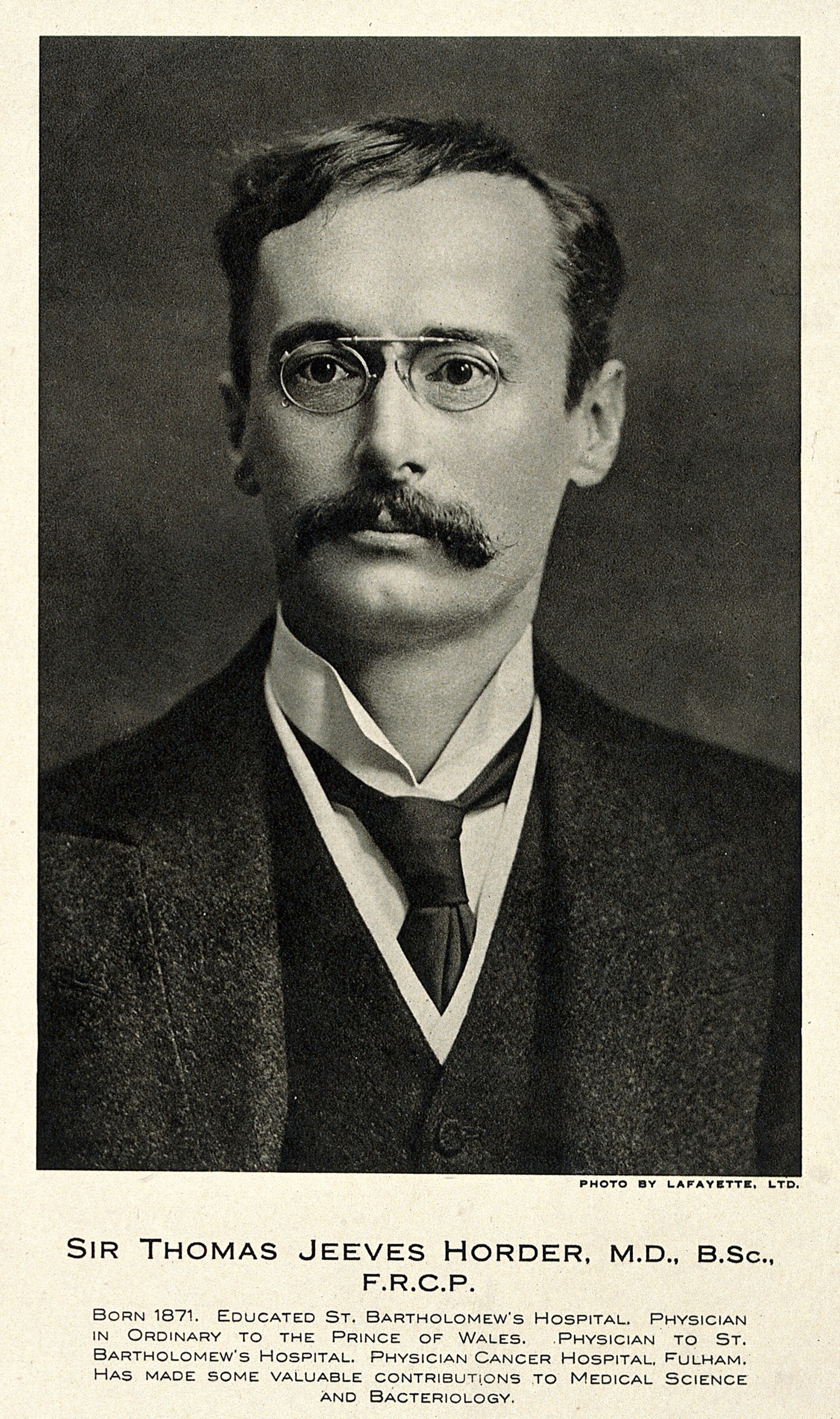 Thomas Jeeves Horder, Baron Horder. Process print after Lafayette Ltd ...