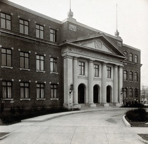Philadelphia College of Pharmacy and Science: main entrance. Photograph ...