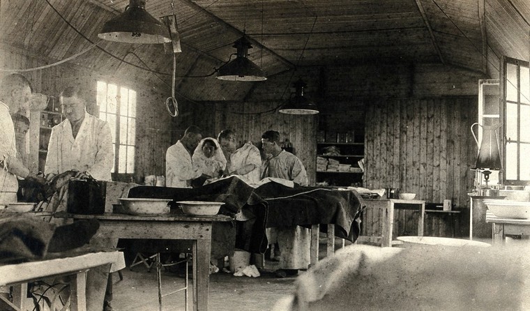 World War One: near the Somme Front, France: a Casualty Clearing ...