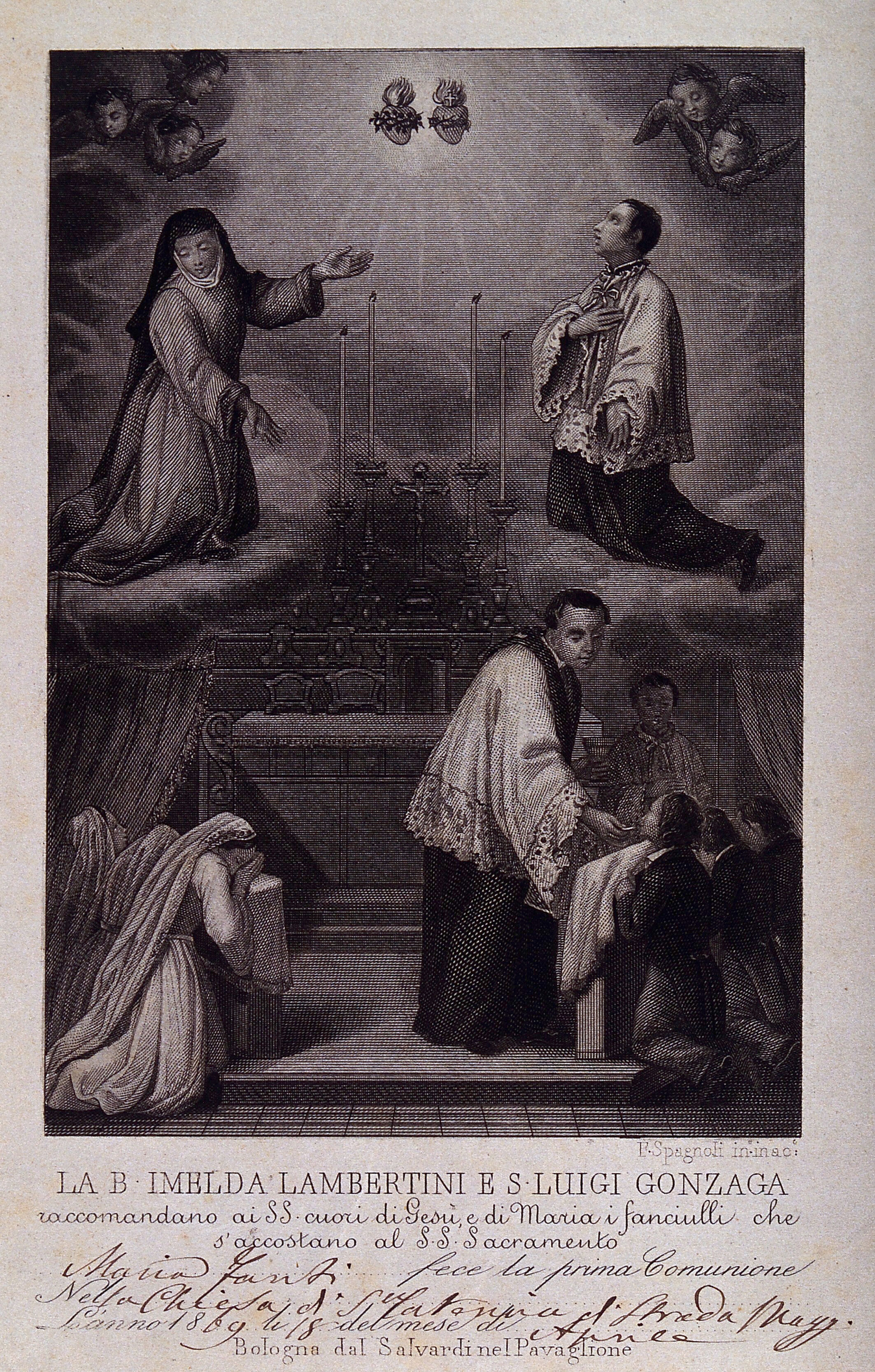 The Blessed Imelda Lambertini and Saint Aloysius Gonzaga: they ...