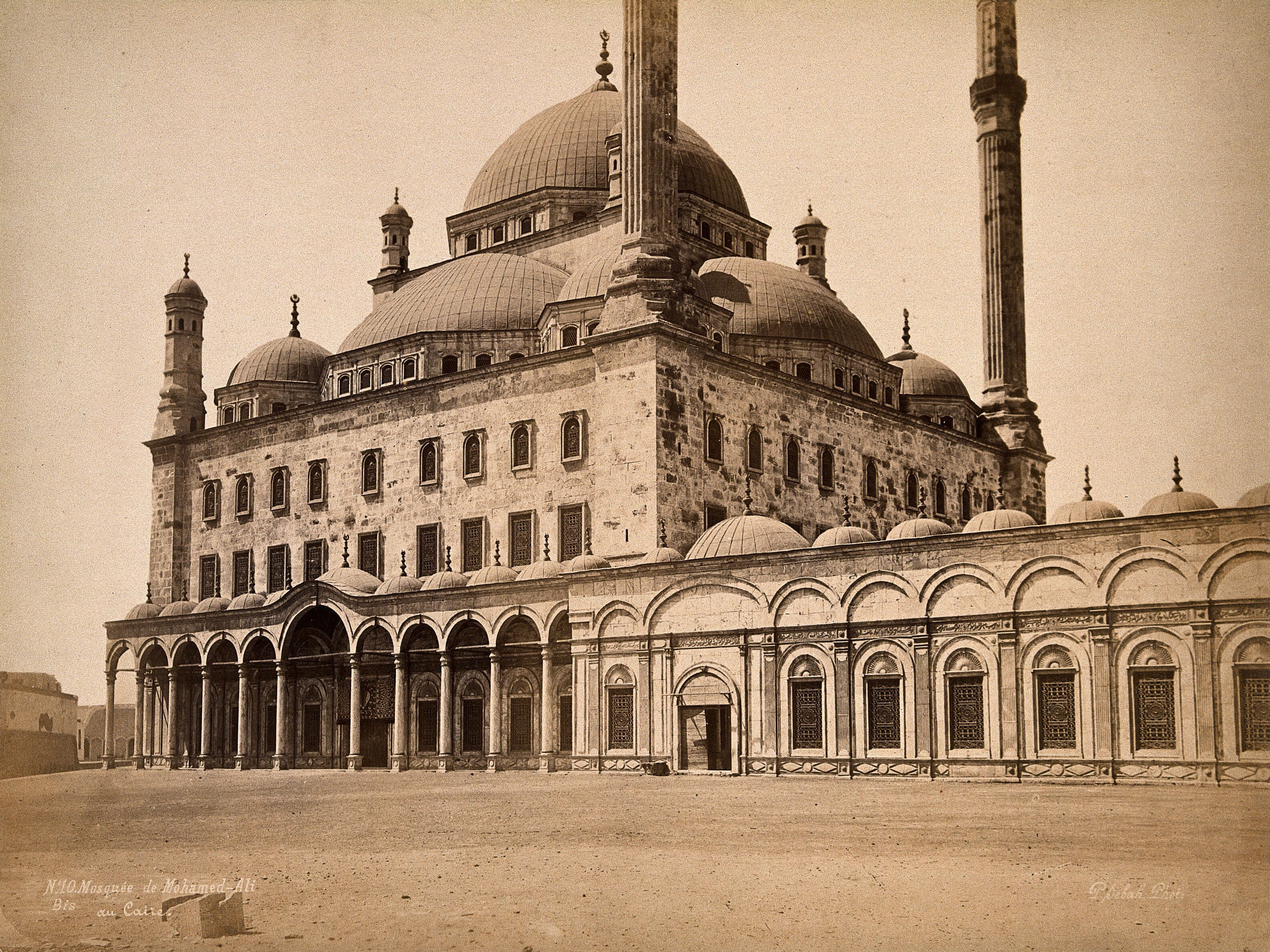 Mohamed Ali mosque, Cairo, Egypt. Photograph by Pascal Sébah, ca. 1870 ...