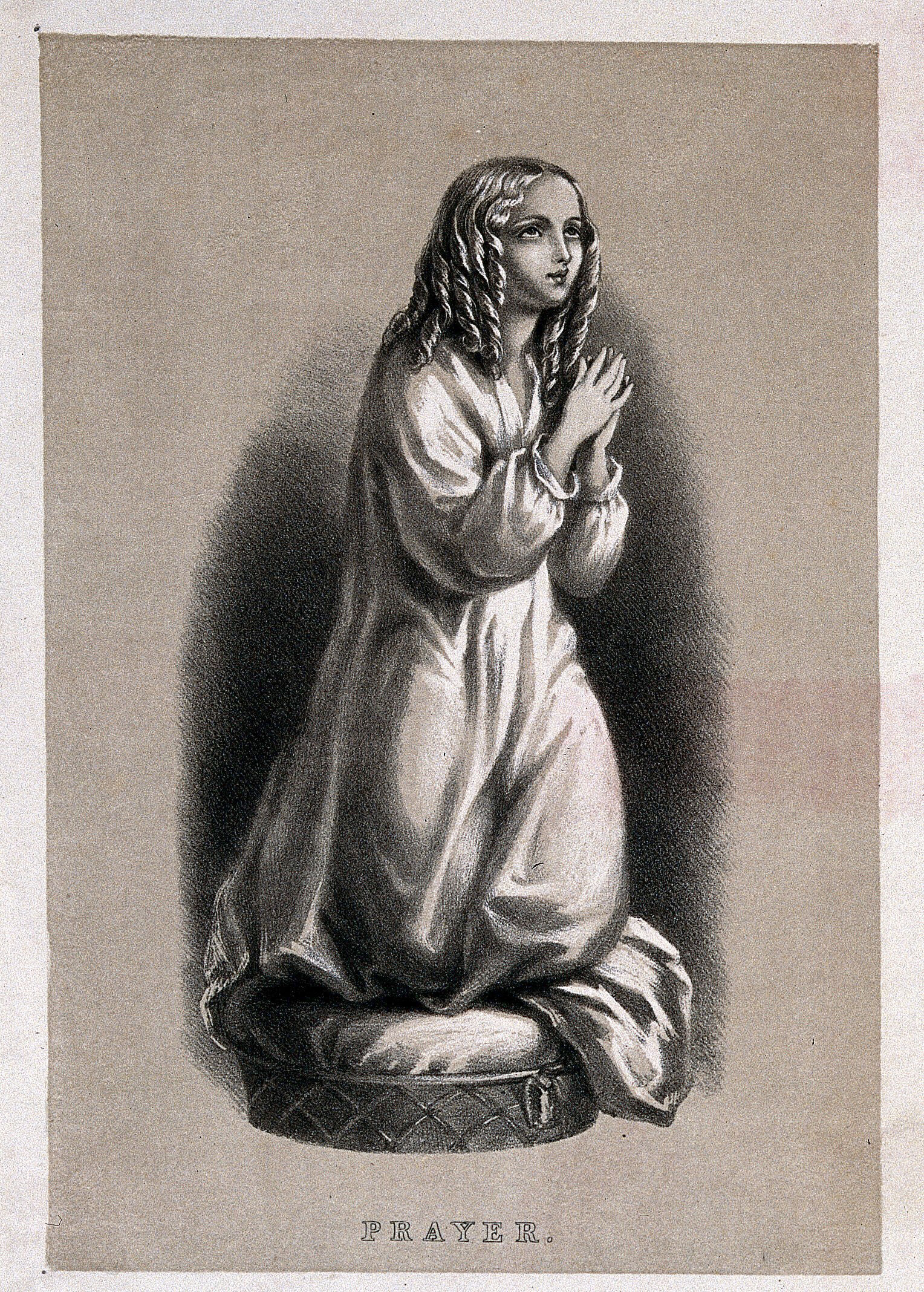 Woman Praying Drawing