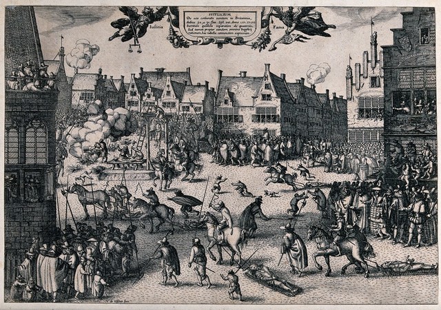 The execution of the eight surviving conspirators of the Gunpowder Plot ...