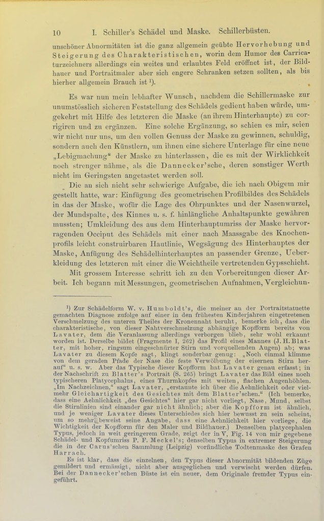 Schiller's Schadel und Todtenmaske : nebst Mittheilungen uber Schadel ...