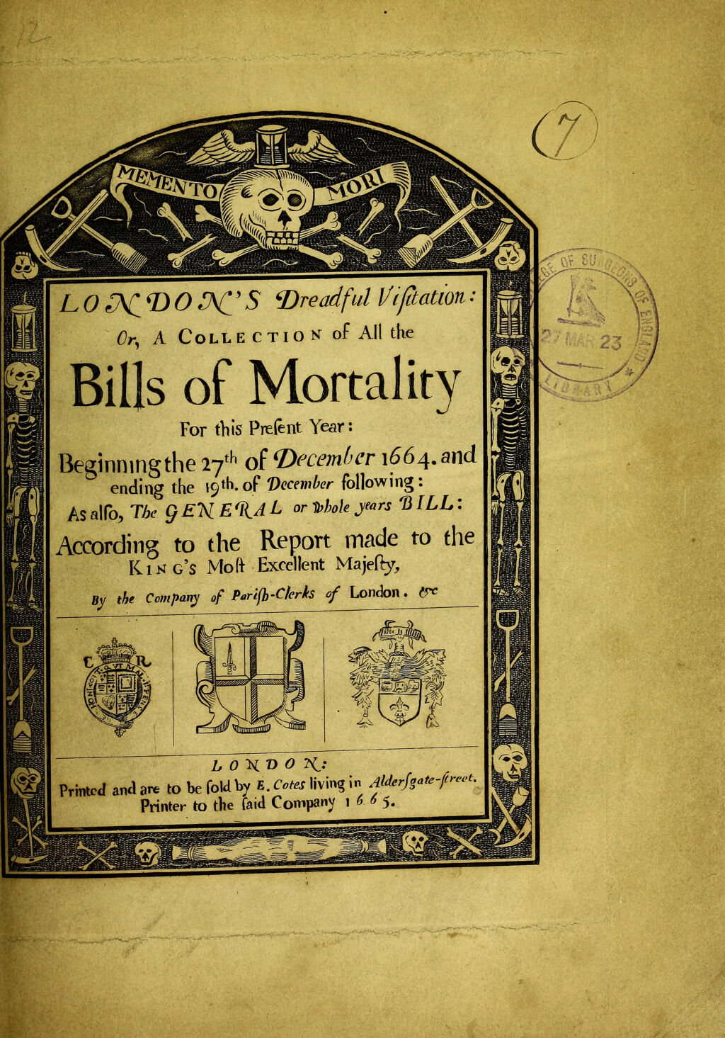 London's dreadful visitation, or, A collection of all the bills of ...