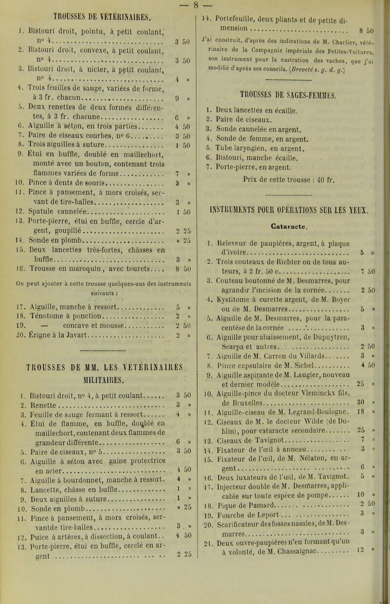 Catalogue des instruments de chirurgie / de L. Mathieu. | Wellcome ...