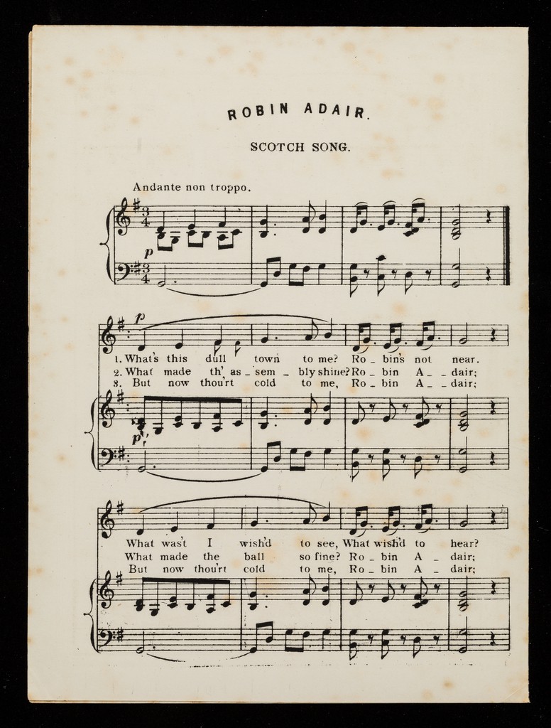 Beecham's music portfolio. No. 29, Robin Adair. | Wellcome Collection