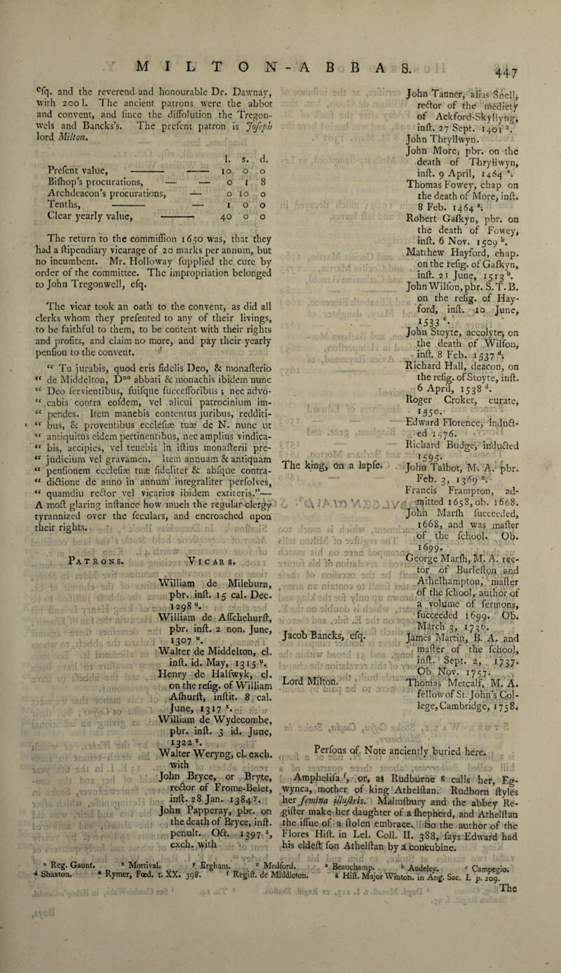 The history and antiquities of the county of Dorset / Compiled from the ...