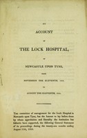 Lock Hospital (Newcastle upon Tyne, England) | Wellcome Collection