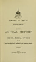 [Report 1909] / School Medical Officer of Health, Bootle County Borough ...