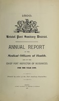 [Report 1899] / Port Medical Officer of Health, Bristol Port Health ...