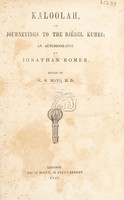 Kaloolah, or, journeyings to the Djébel Kumri : an autobiography of ...